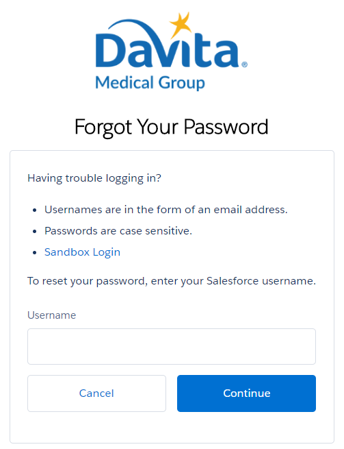 Reset Your Salesforce Password Reset Your Salesforce Password